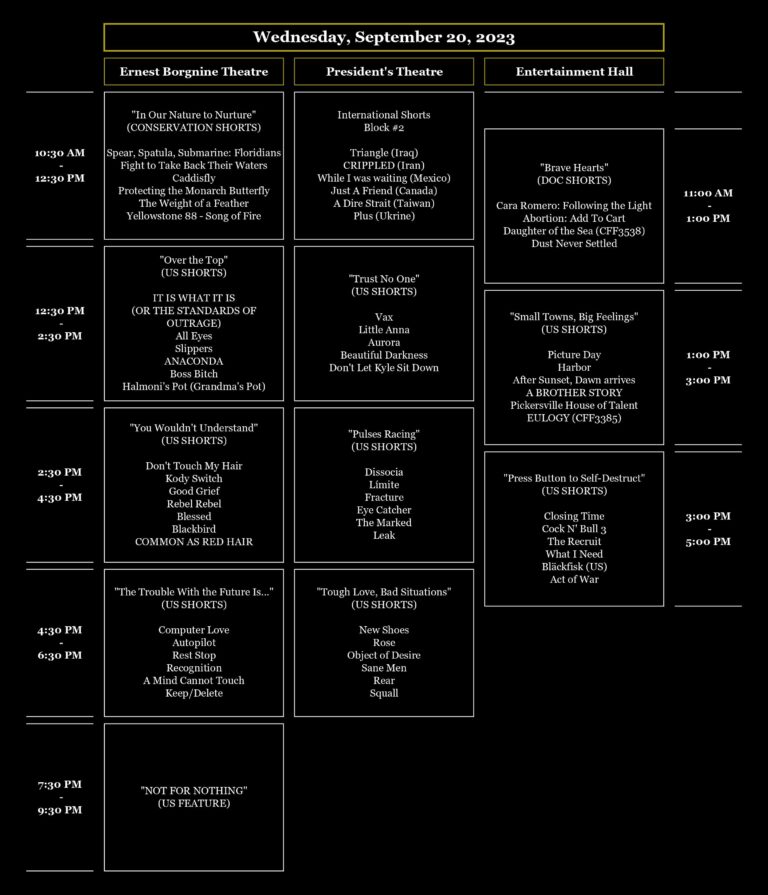 Film Schedule – Catalina Film Festival & Institute